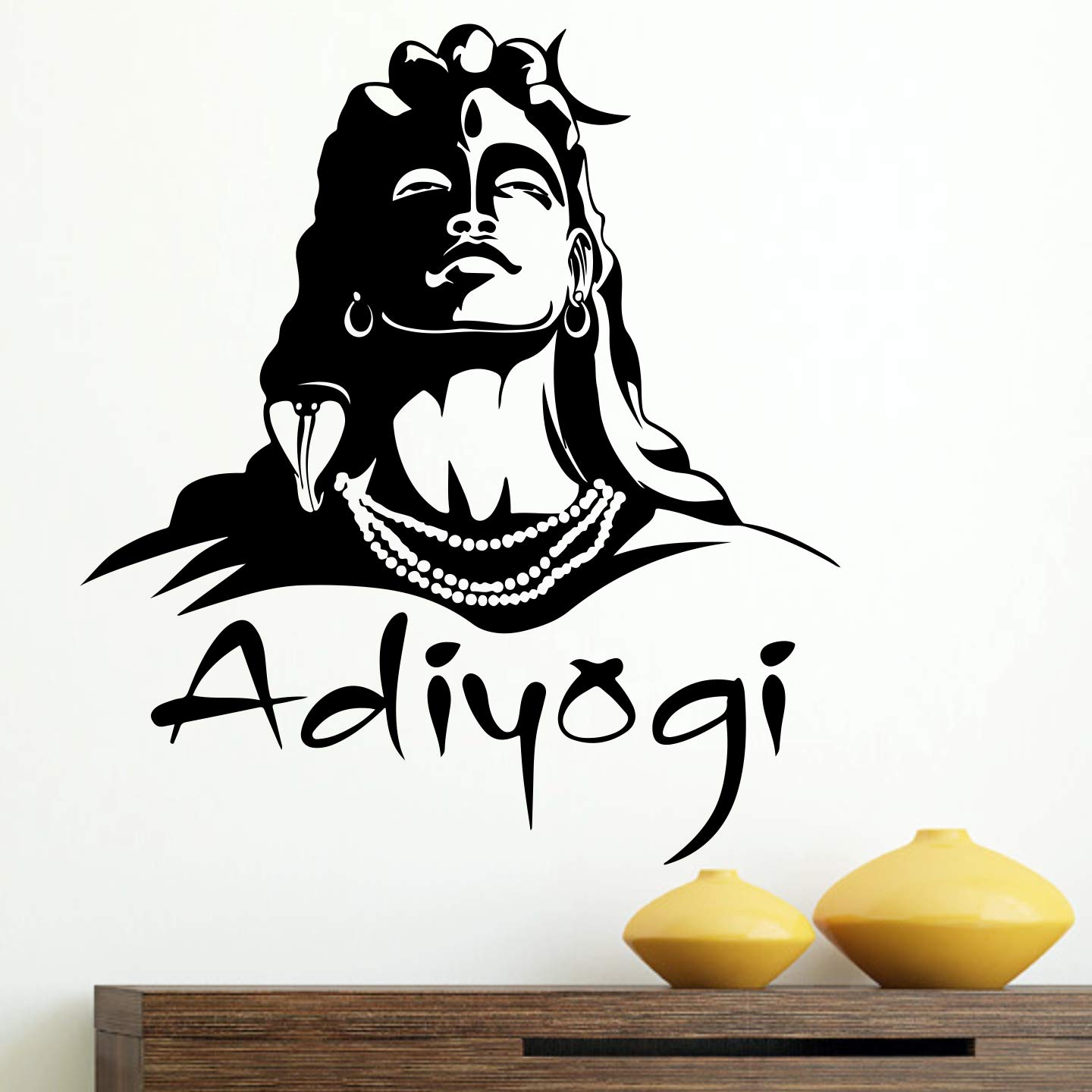 Buy StickMe 'Adiyogi Siva Statue Wall Sticker ' -SM377 (Black, Vinyl ...