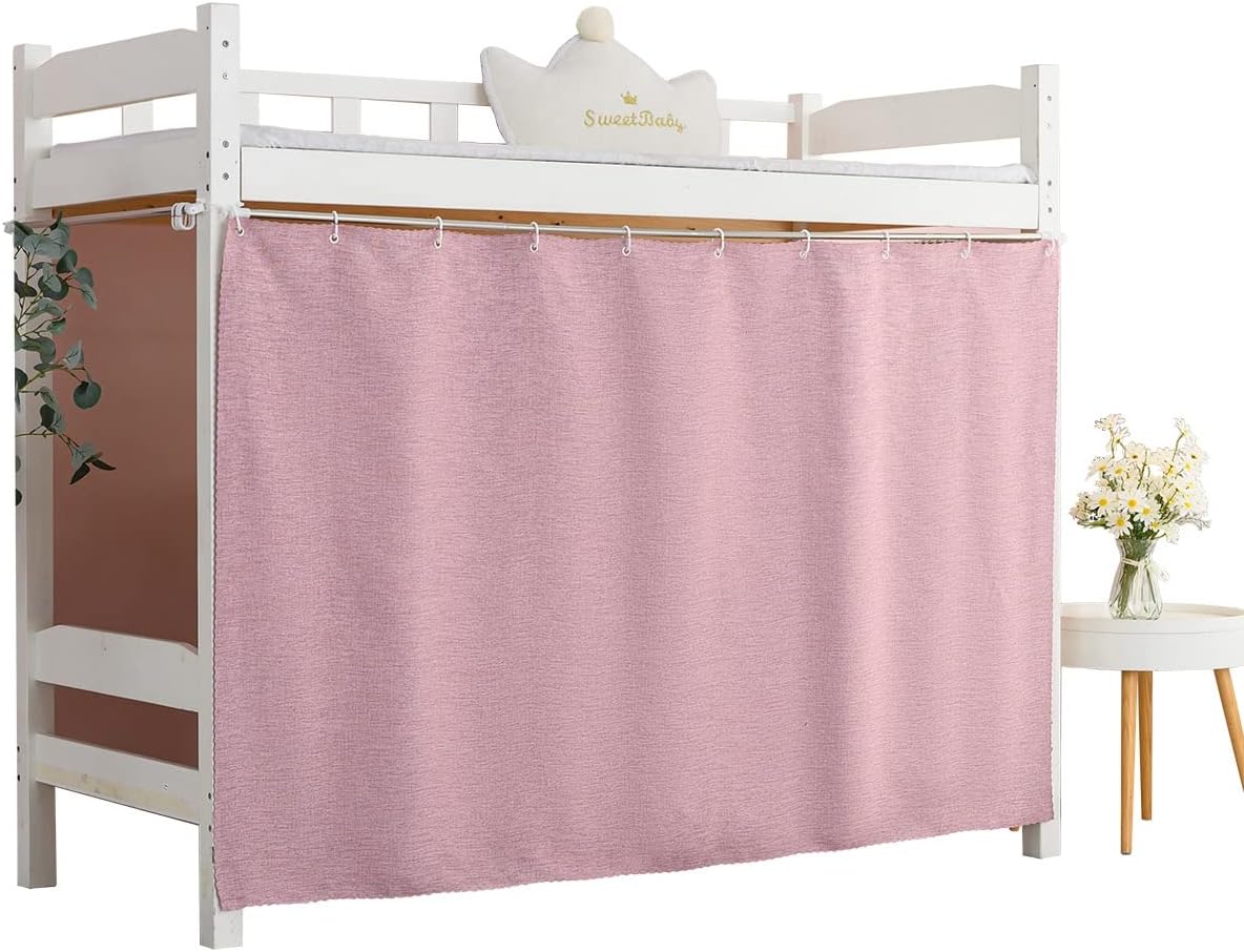 Amazon.com: Teanea Solid Bottom Bunk Bed Blackout Curtains Privacy ...