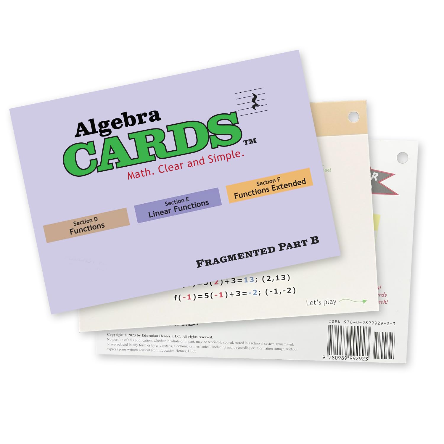 Snapklik.com : AlgebraCards Algebra 1 Math Flash Cards Learning Functions