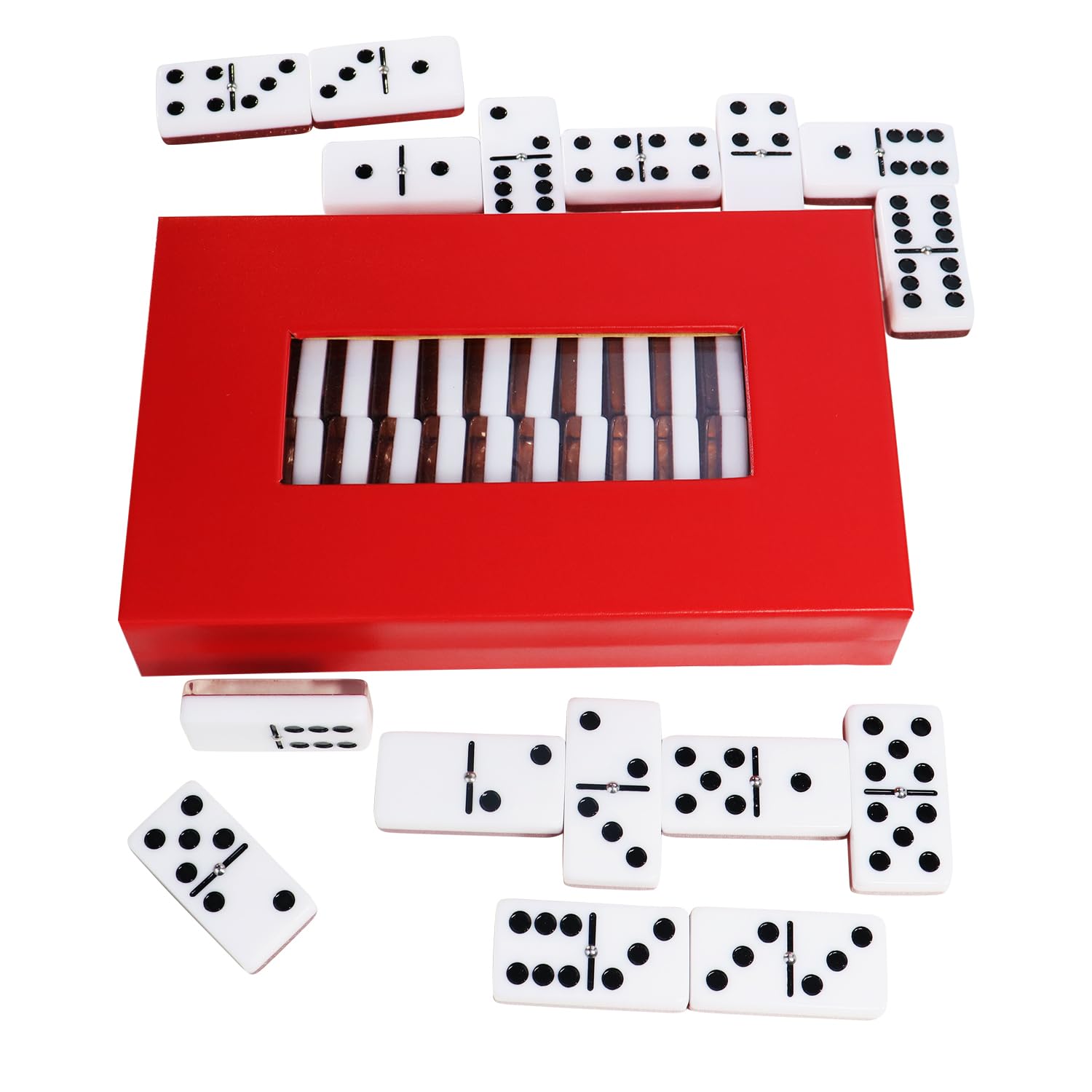 Amazon.com: Double Six Standard Dominos Set 28 Tiles – Dominos Set ...