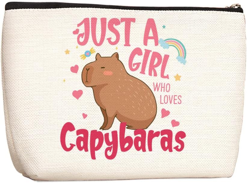 Amazon.com: Capybara Gifts Makeup Bag, Inspirational Birthday Christmas ...