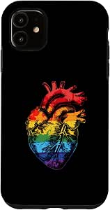 Amazon.com: iPhone 11 LGBT Heart LGBTQ Gay Pride Month Rainbow LGBT ...