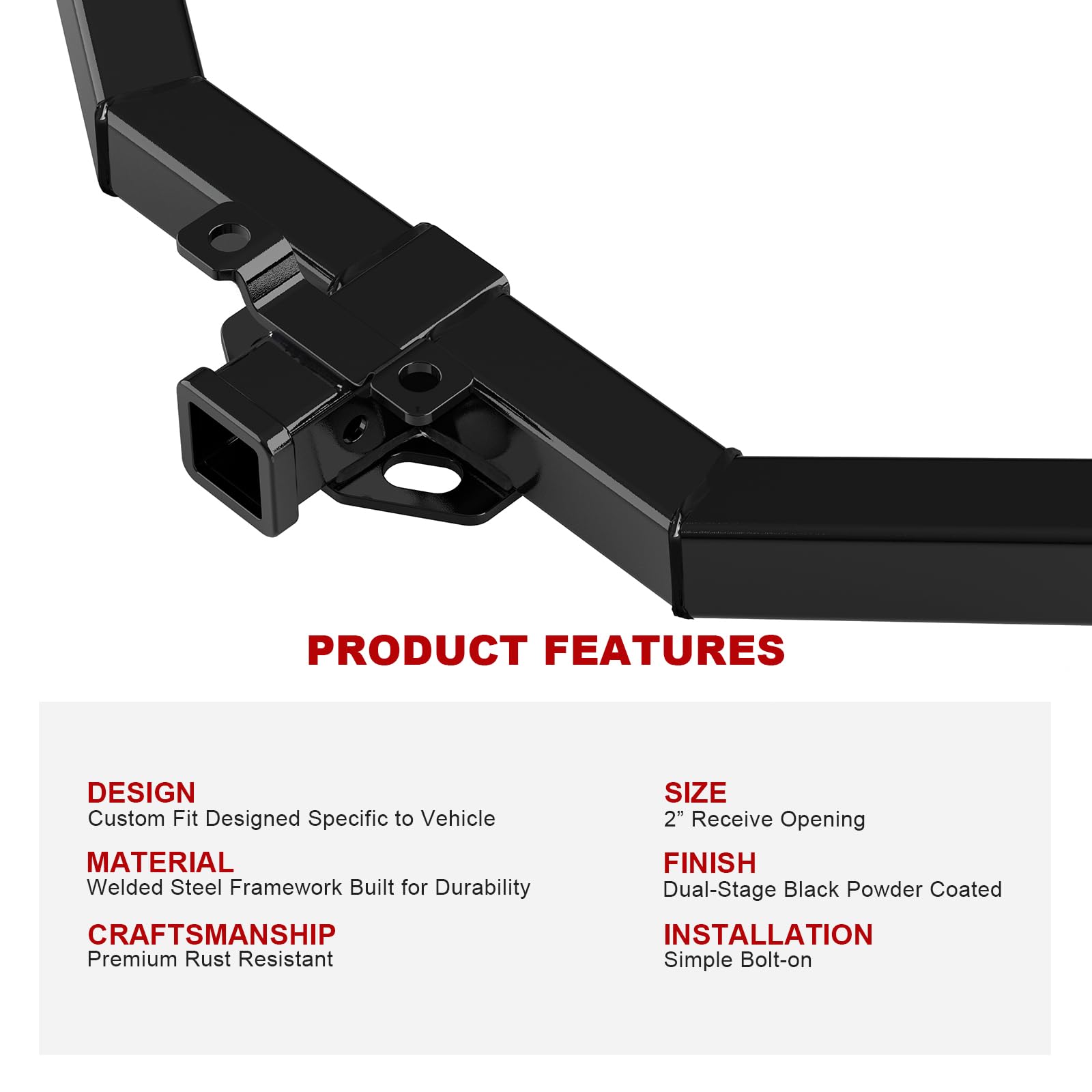 Snapklik.com : APS Rear Towing Hitch Receiver, Class 3 Trailer Hitch ...