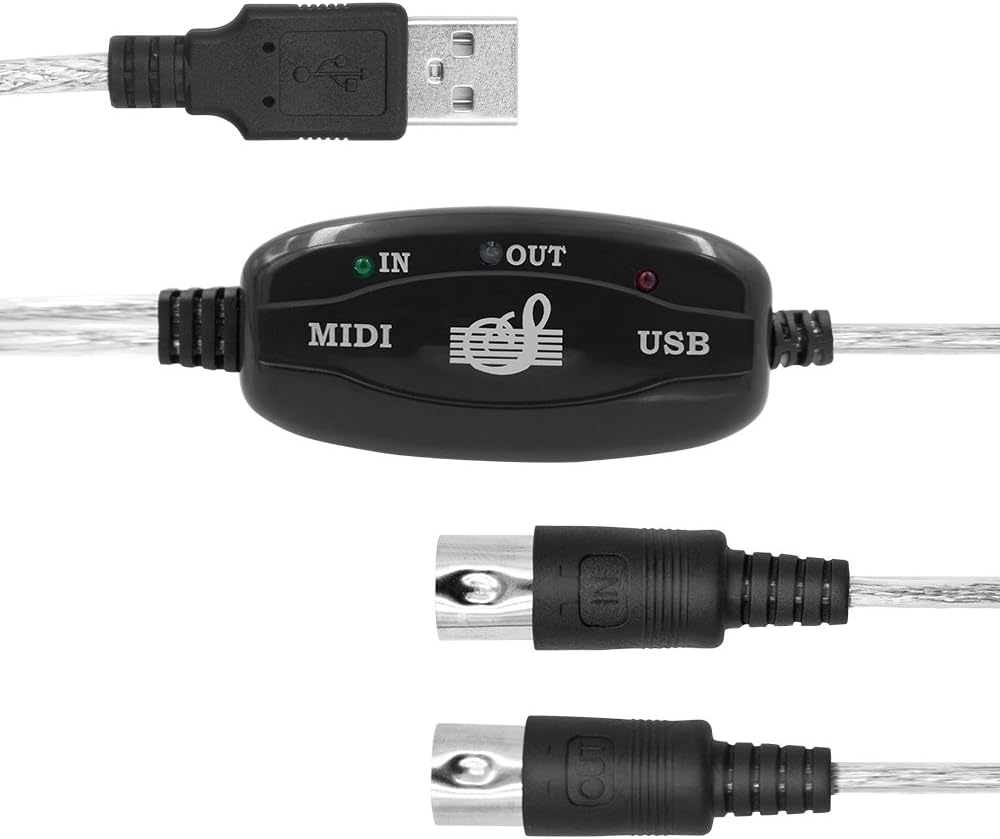 Amazon.com: HUACAM HCT11 Midi to Usb Cable Adapter 6Ft/2M,Usb Piano ...