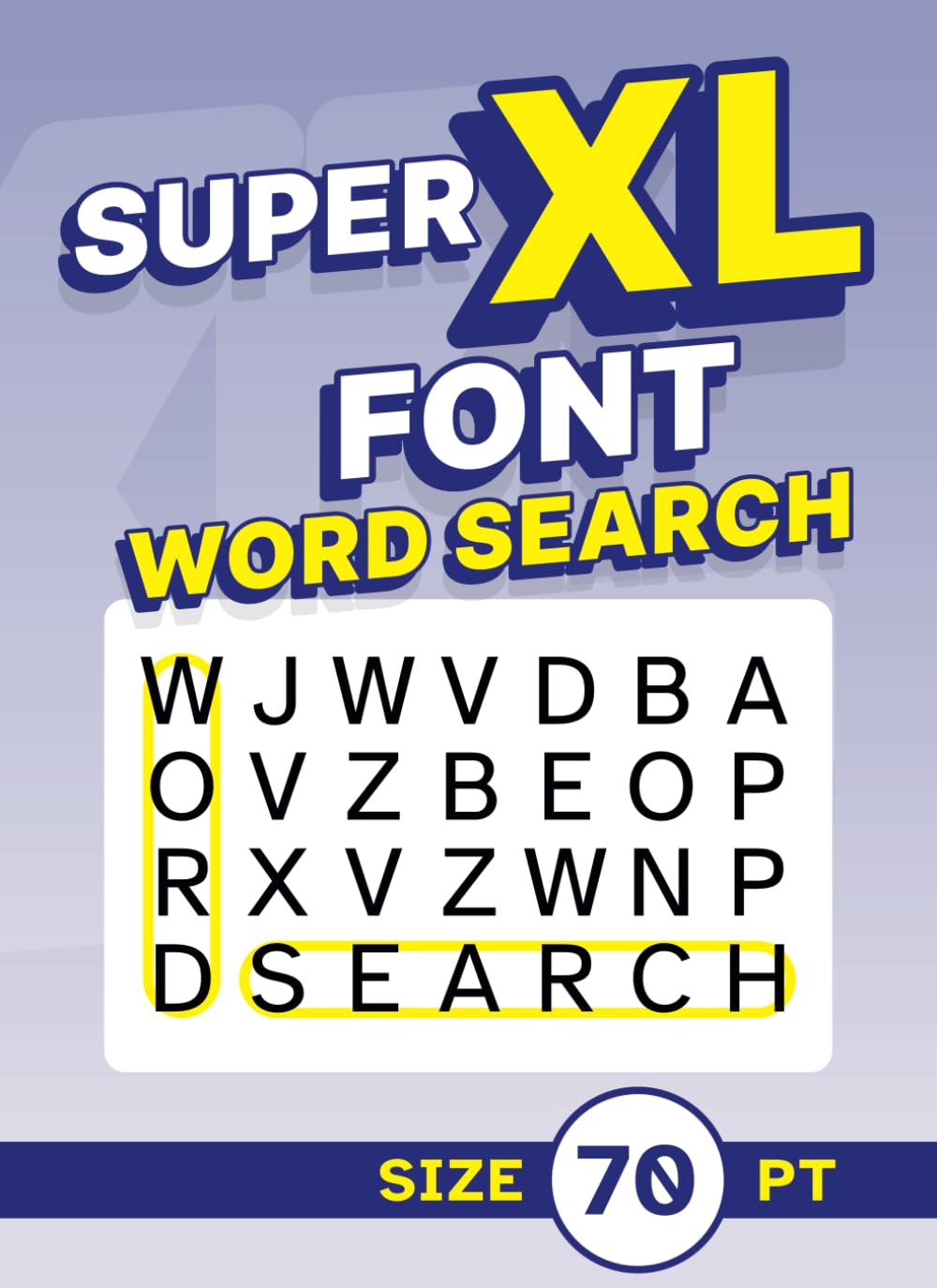 Amazon.com: Super XL Font Word Search Size 70 pt: Low Vision Giant ...