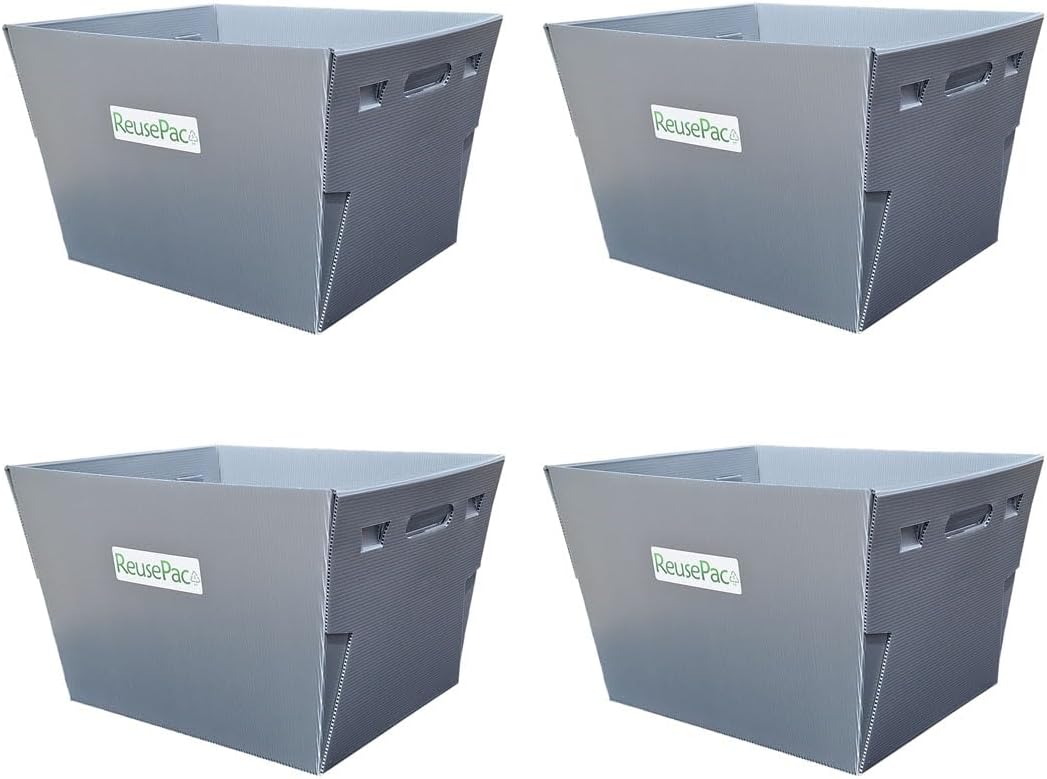 Amazon.com: REUSEPAC Postal Mail Tote Nestable Box, Storage Bin ...