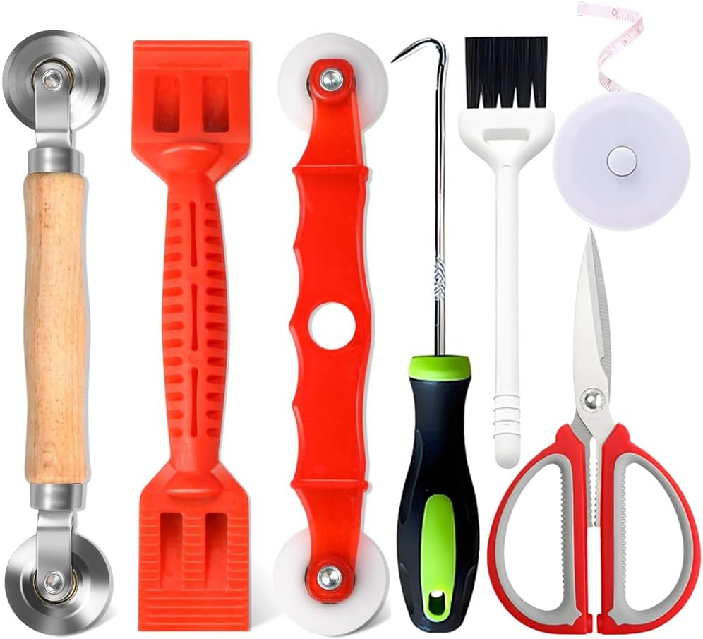 Screen Repair Tool,Window Roller,Spline Installer,7 in 1 Window ...