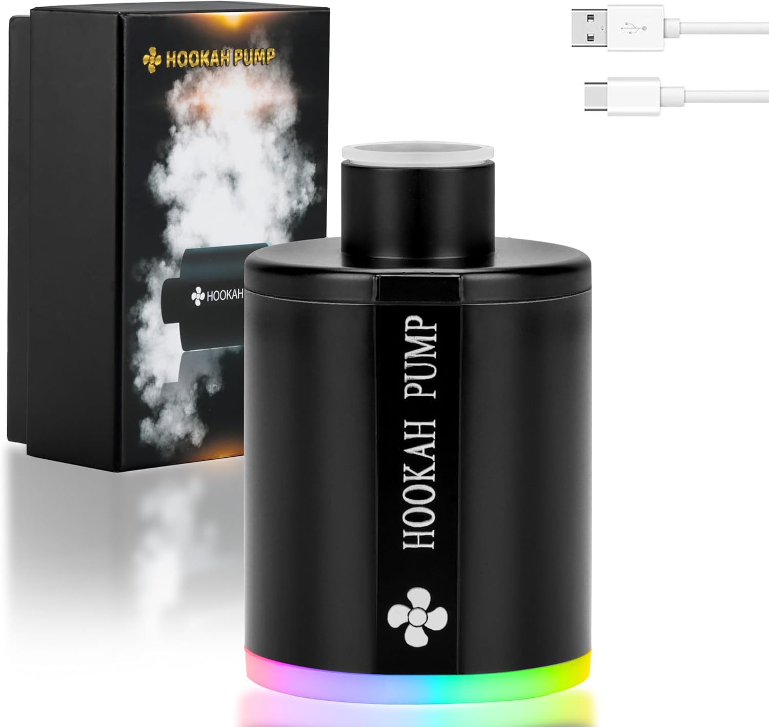 Amazon.com: REANICE Hookah Pump Rechargeable Battery Led Light Mini ...