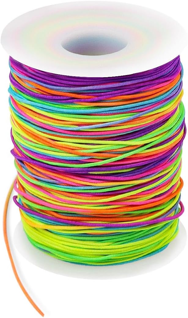 Amazon.com: Elastic String for Bracelets, 1mm x 330 Feet Sturdy Rainbow ...