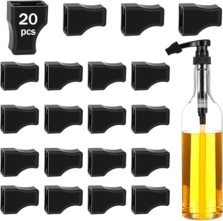 Amazon.com: Gjinxi 20 Pcs Coffee Syrup Pump Tip Covers Black Silicone ...