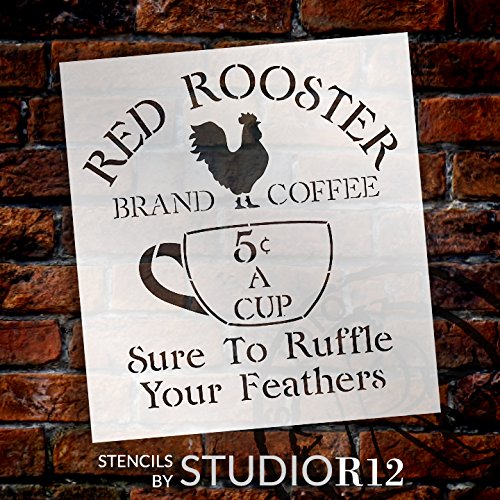 Red Rooster Coffee Stencil