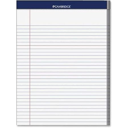 Amazon.com : Mead Cambridge Stiff-Back Pad, College Ruled, 3 hole ...