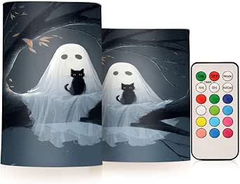 Amazon.com: ALAZA Halloween Ghost Sitting in The Tree Flickering ...