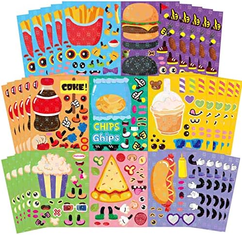 Amazon.com: CY2SIDE 40pcs Make Your Own Junk Food Holographic Stickers ...