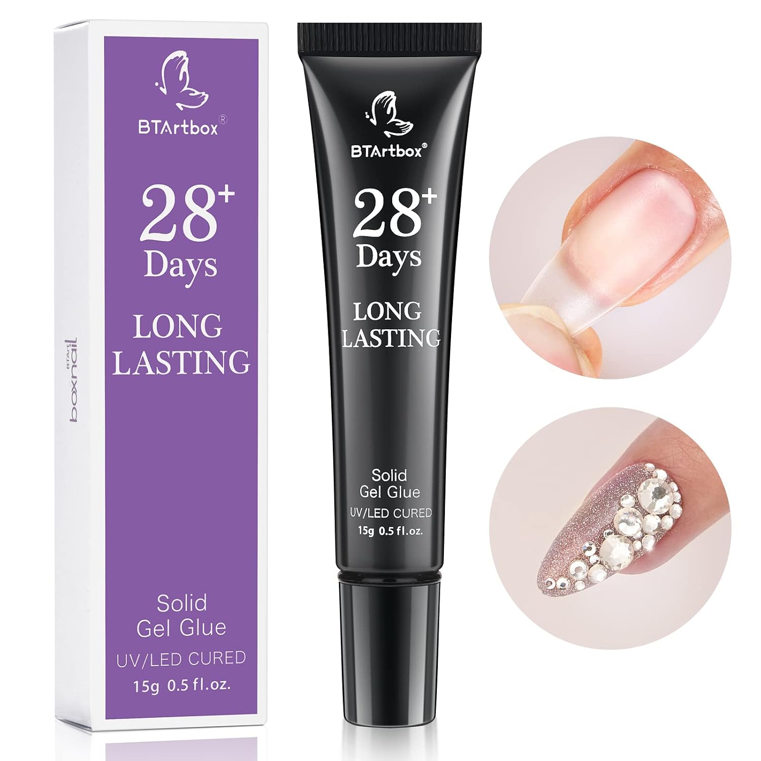 Amazon.com: BTArtbox Solid Nail Gel - 15g Gel Nail for Acrylic Nails ...