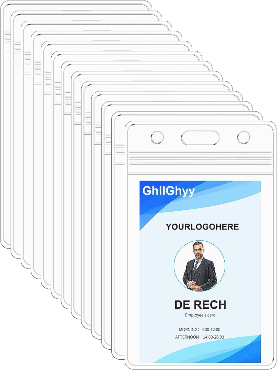 Acrylic Box Type ID Card Vertical Holder with Lock System Water Proof ...