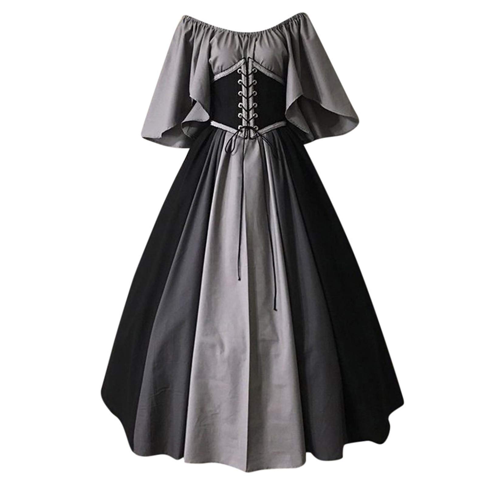 tuduoms Renaissance Dress Elf Costume Women Plus Size Sexy Halloween ...