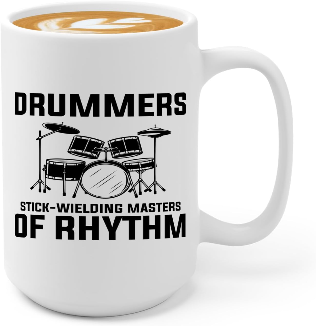 Amazon.com: Drummer Coffee Mug 15oz White -Drummers Stick wielding ...