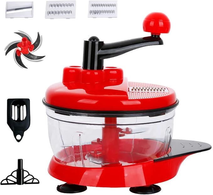 Amazon.com: ZABBOW Upgraded 10 Cup Hand Crank Food Processor,Heavy Duty ...