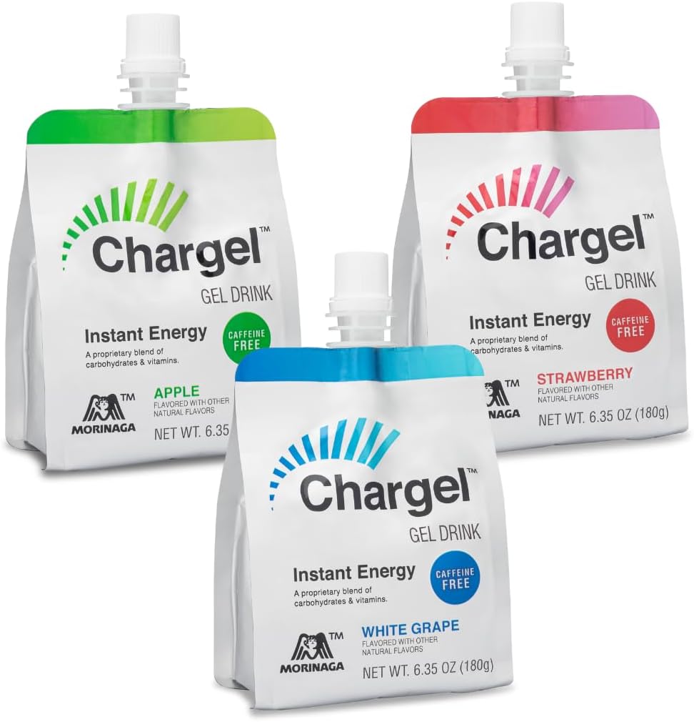 Amazon.com: Chargel Variety Value, Caffeine-Free Instant Energy Gel ...