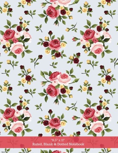 Ruled Blank and Dotted Notebook: Ruled Blank and Dotted College Large ...