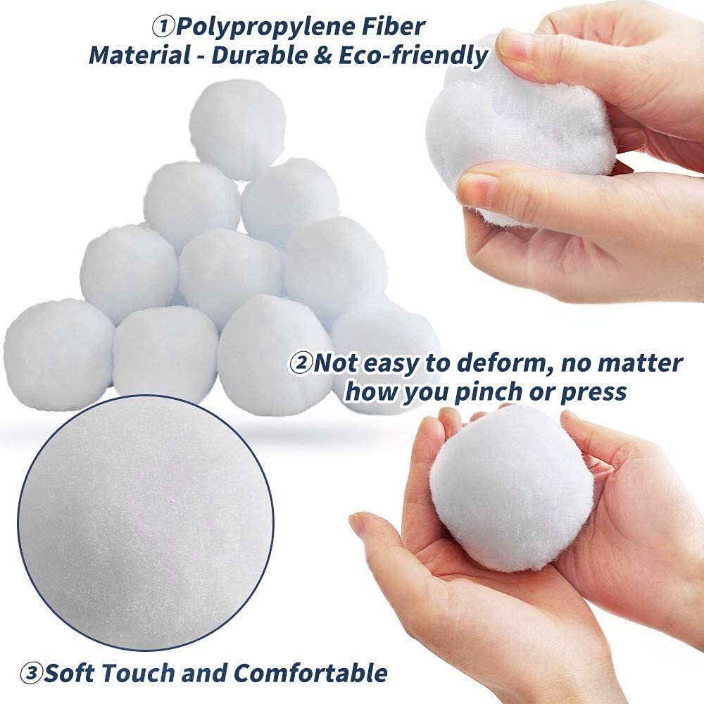 BPIL Fake Snowballs – Realistic White Plush Snowballs for Kids & Adults ...