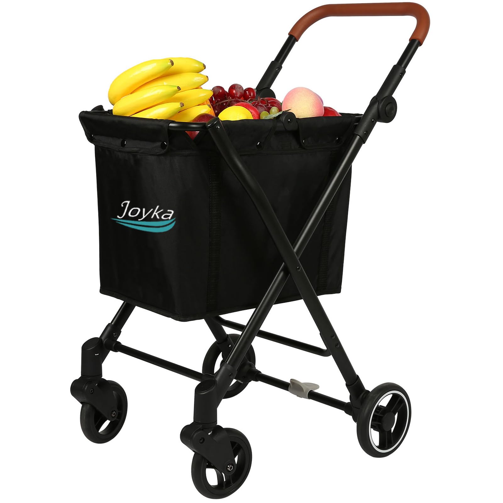 Amazon.com: Foldable Shopping Cart 55 Liters Grocery Cart Utility Cart ...