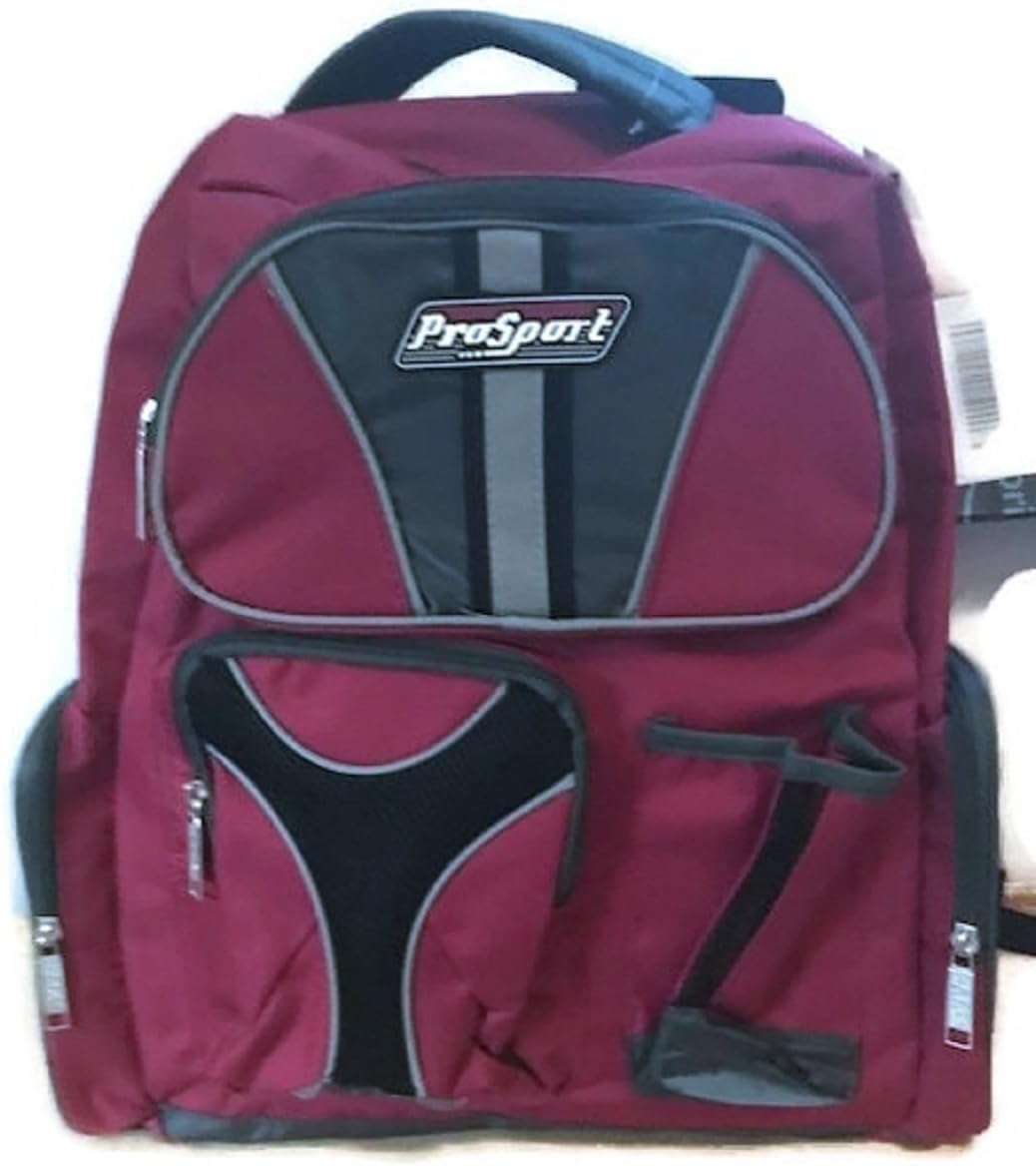 Amazon.com | ProSport 17 inch BackPack- Red with grey trim | Kids ...