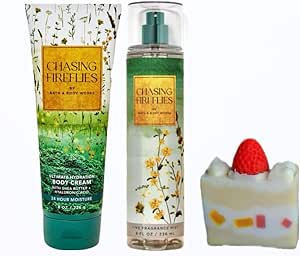 Amazon.com: White Barn - Bath & Body Works- Chasing Fireflies - 3 Piece ...