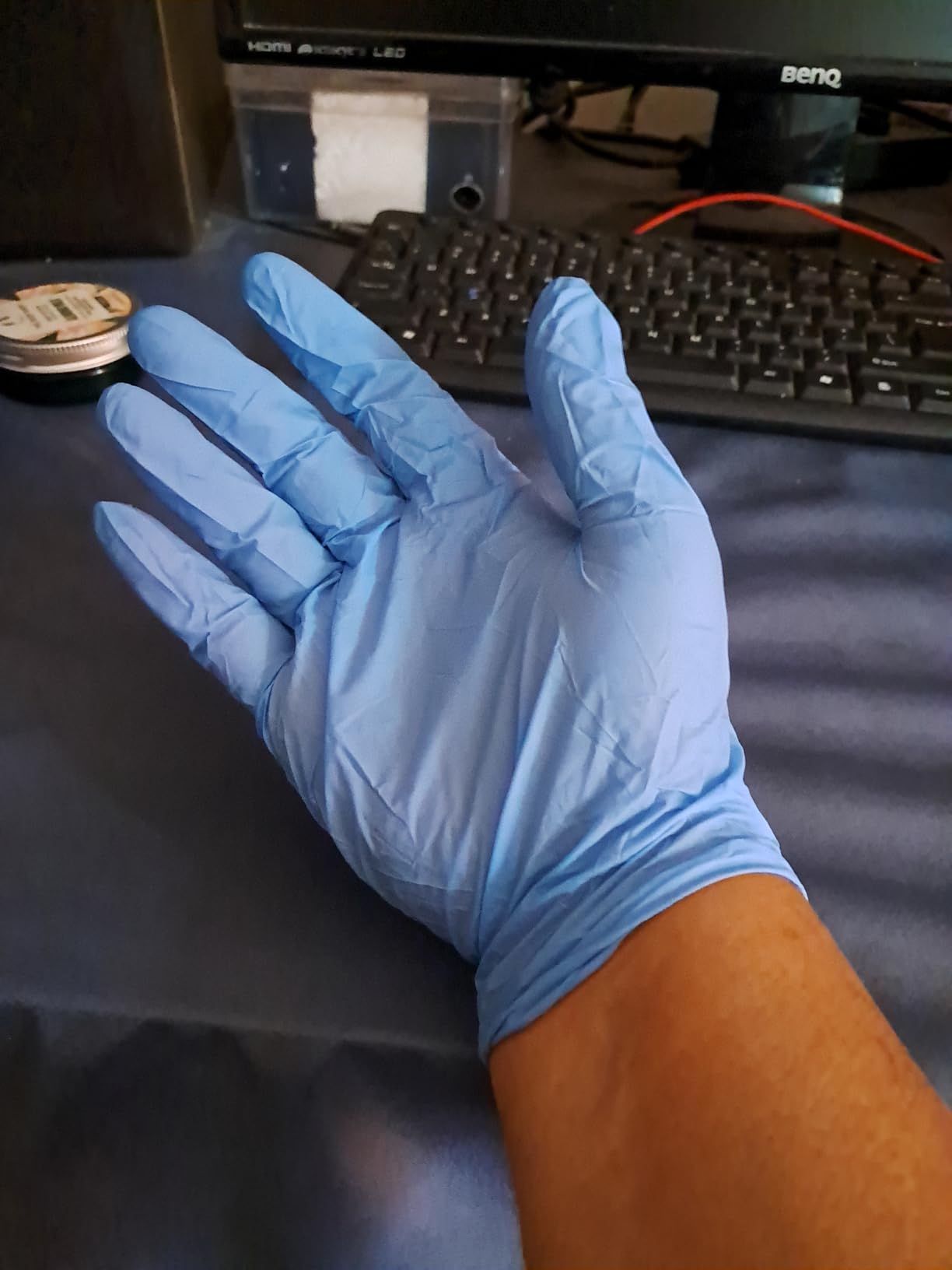 COWOX Surgicals Nitrile Gloves Disposable Powder Free Examination Blue ...