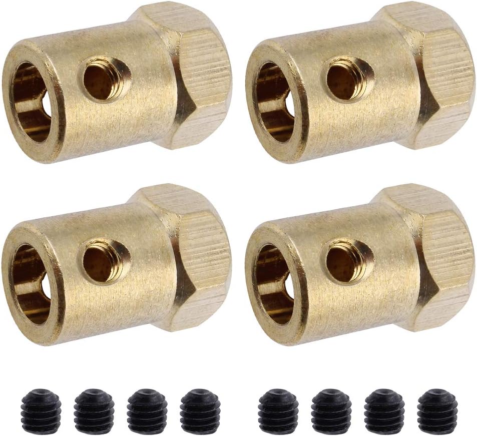 Amazon.com: HobbyPark Flexible 3/4/5/6/7/8mm Wheels Tires DC Motor ...