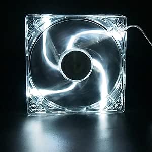 5 Stars Computer 80mm, 8cm Quad-4 White LED Computer Desktop PC Case ...