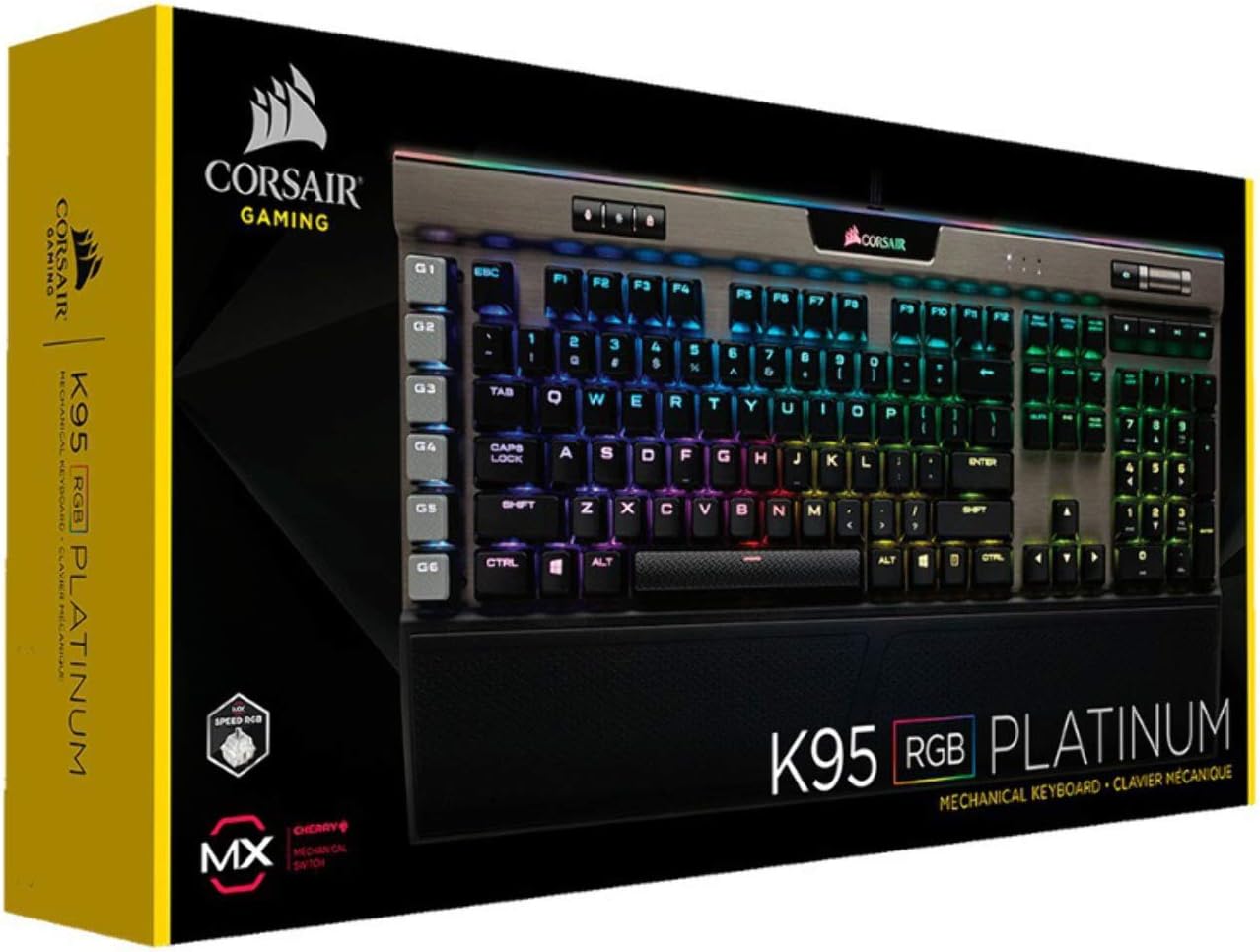 Amazon.com: Corsair K95 RGB Platinum Mechanical Gaming Keyboard - 6x ...