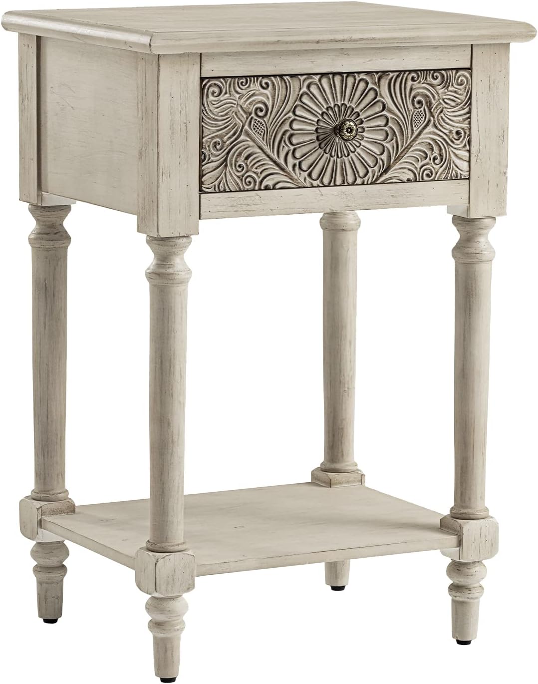Amazon.com: SUNBURY Vintage Nightstand with Drawer, Wood Small Bedside ...