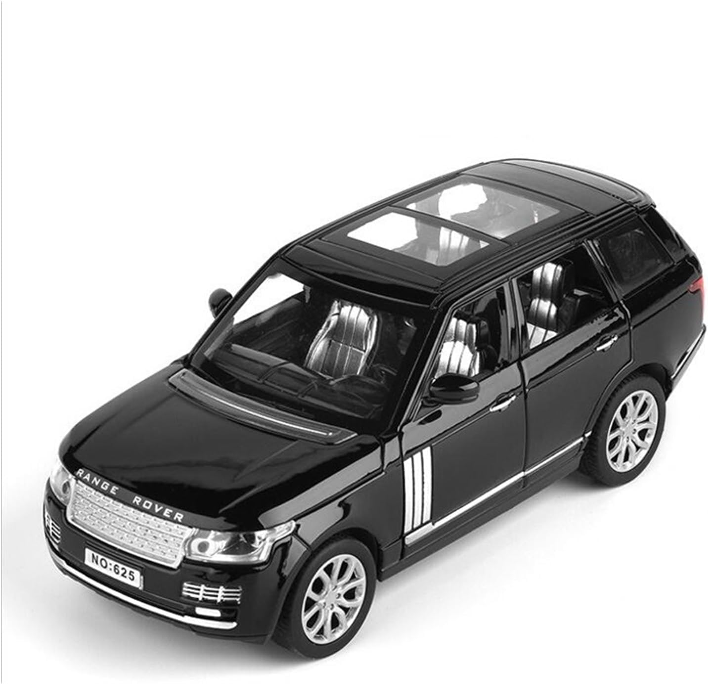 PANSHUB 1:24 Black Range Rover Metal Car Exclusive Metal Pull Back Car ...