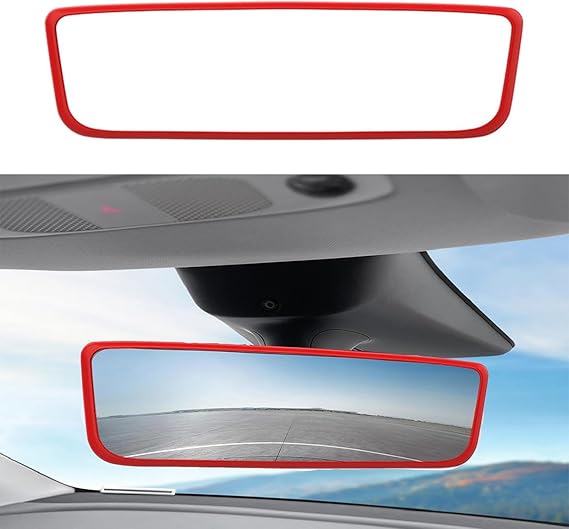 Amazon.com: Yibako Car Rear View Mirror Protector Frame, Silicone Auto ...