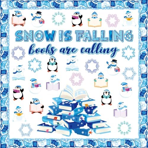 Amazon.com: Dispowreath Winter Bulletin Board Decorations Set Winter ...