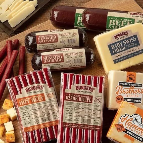 Amazon.com : Burgers' Smokehouse Deluxe Sausage & Cheese Box : Grocery ...