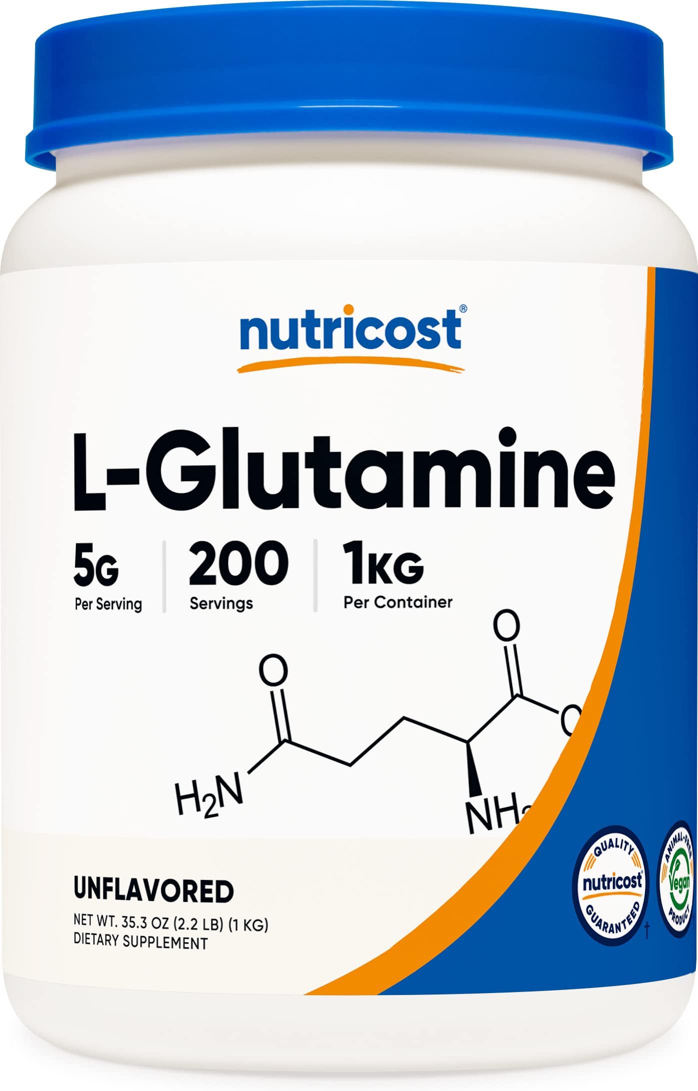 Amazon.com: Nutricost L-Glutamine Powder 1 KG - Unflavored, Non-GMO ...