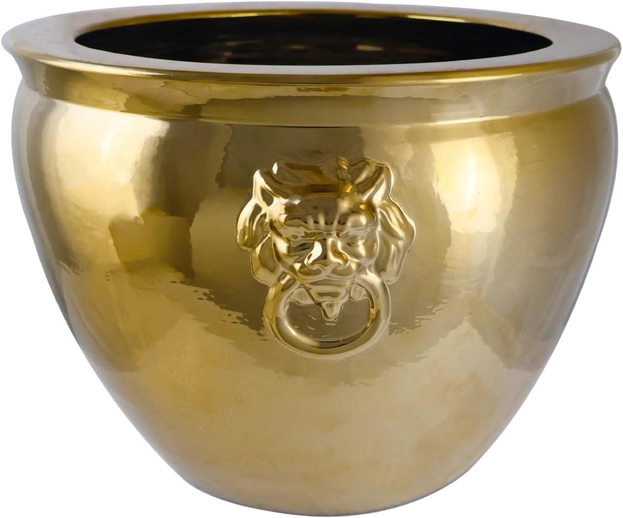Amazon.com : Oriental Furniture Warehouse Asian Gold Cachepot Planter ...