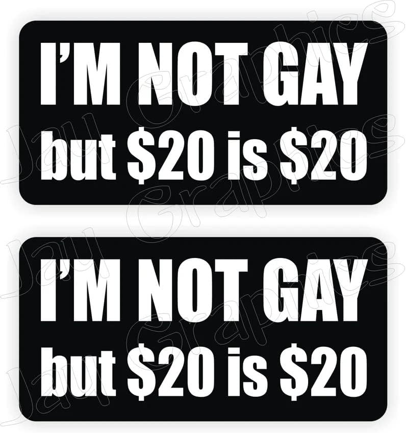 Amazon.com: 2 pcs I'm Not Gay But. Hat Stickers, Prank Car Sticker ...