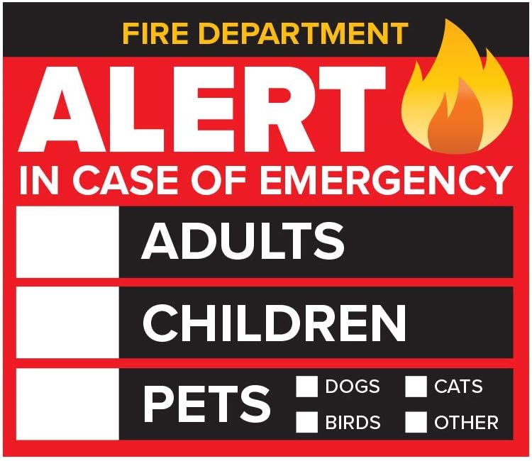 Amazon.com: 4 Pack - 3" Emergency Alert People and Pet Finder Sticker ...