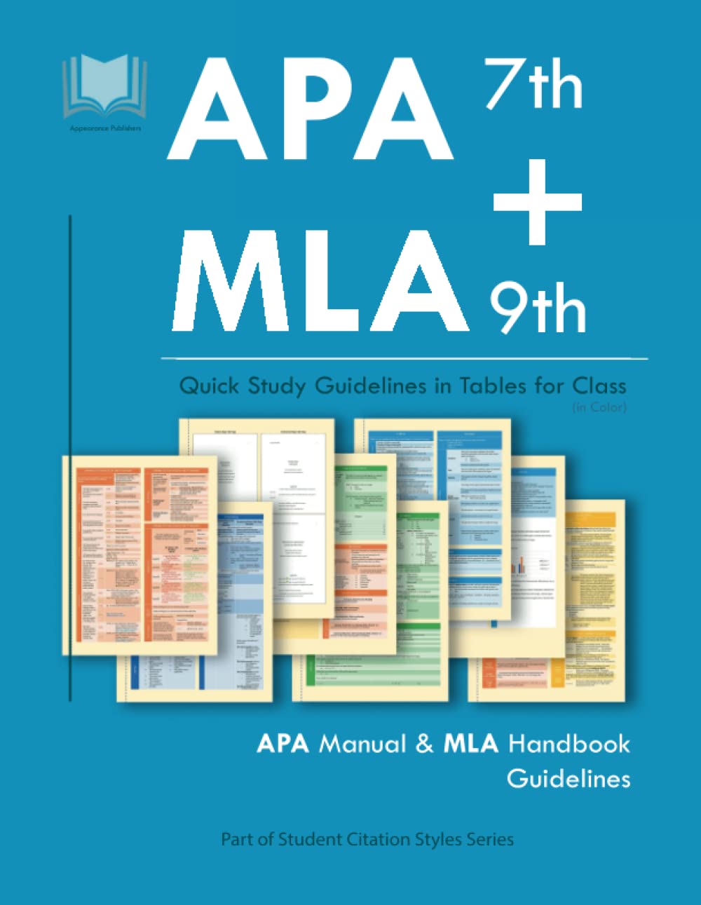 APA 7th + MLA 9th Quick Study Guidelines in Tables for Class (in Color ...