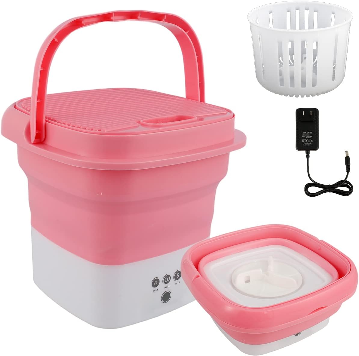 A2B Mini lavadora portátil plegable pequeña lavadora con cesta de ...