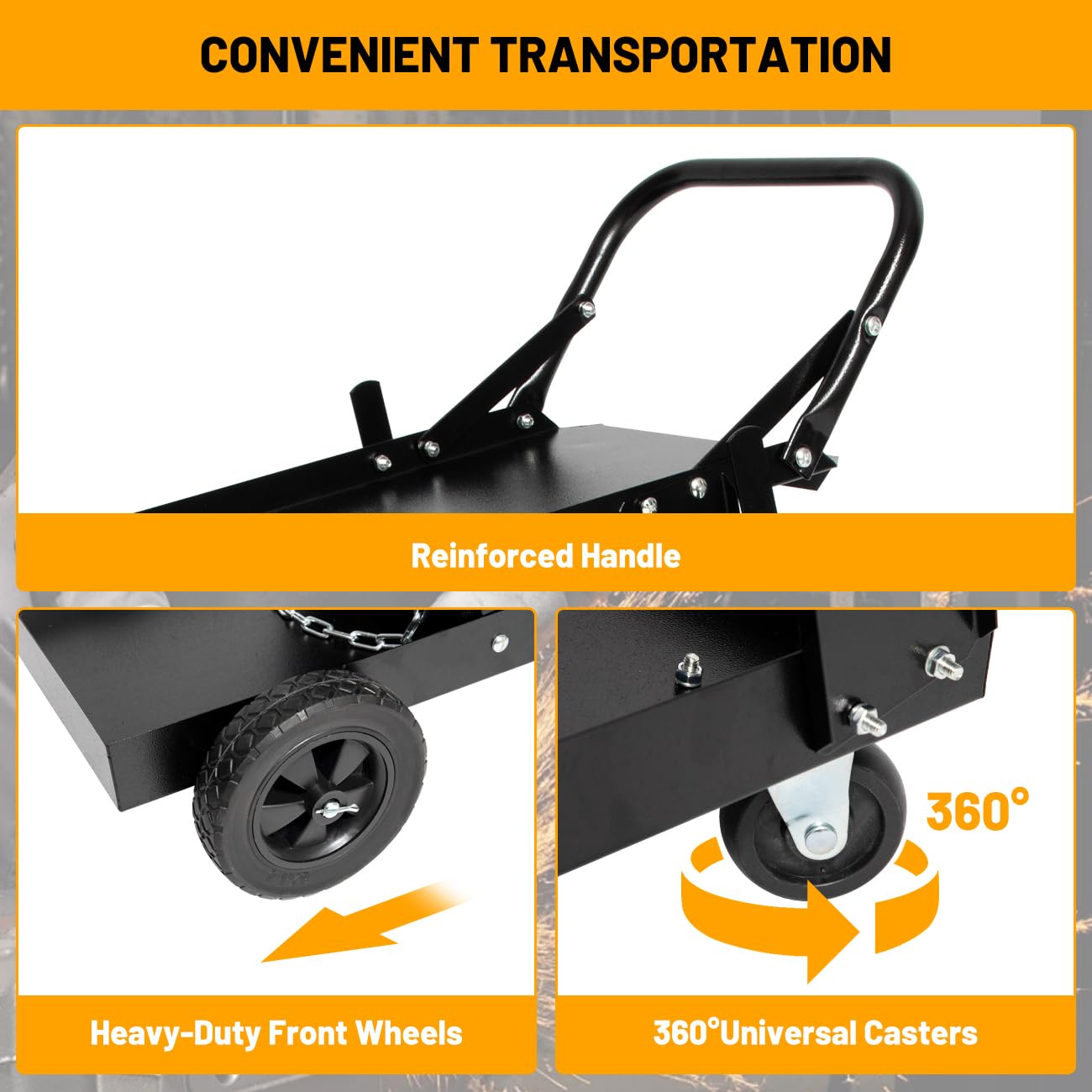 With Swivel Wheels VEVOR 3-Tier Welding Cart With 360° Swivel Wheels ...