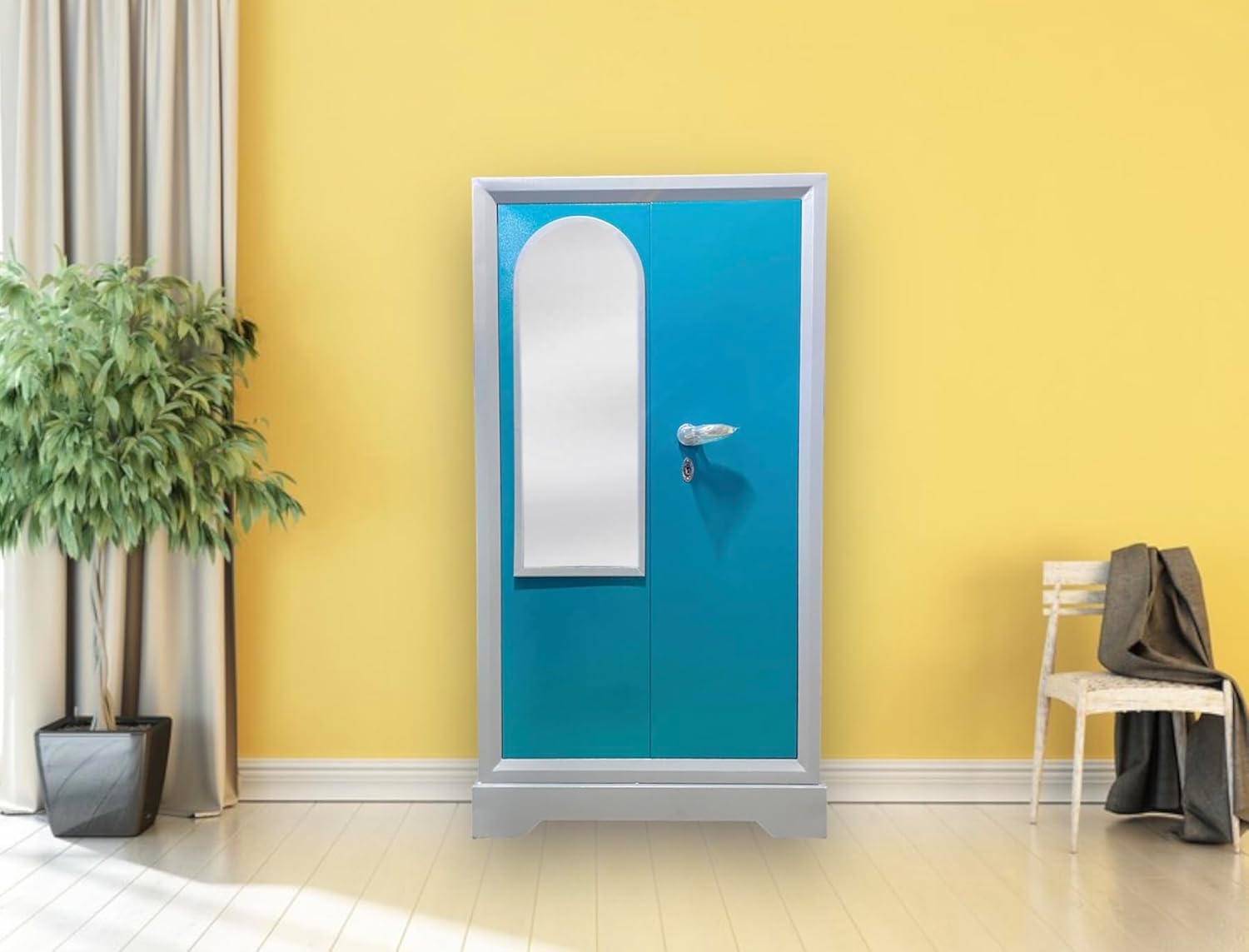 Steel Wardrobe | 1 Year Warranty | Steel Almirah for Clothes | 2 Door ...