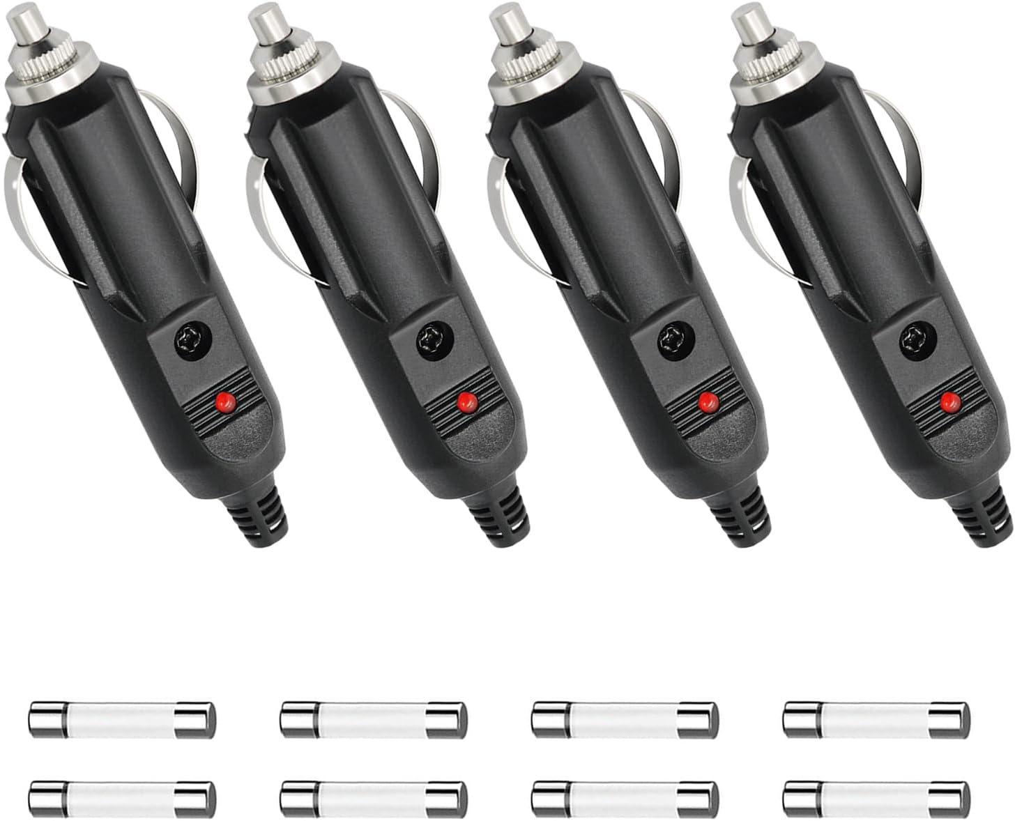 Amazon.com: Dickno 4PCS Cigarette Lighter Male Plug, 12V Aux Socket ...