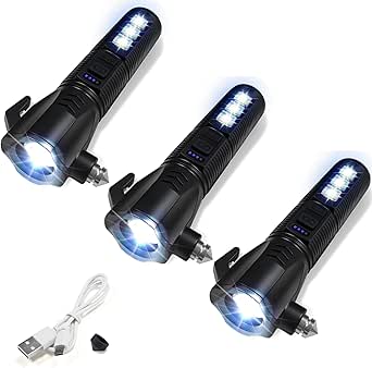 Amazon.com: GEEBONFLUGENS Emergency Car Flashlight - 2000 Lumen Dual ...