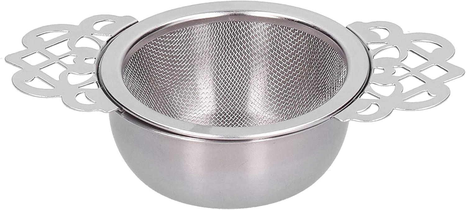 Amazon.com: Stainless Steel Tea Infuser with Base – Double Handle Loose ...