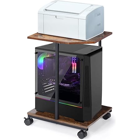 Amazon.com : Computer Tower Stand, CPU Stand 2-Tier PC Stand Rustic ...